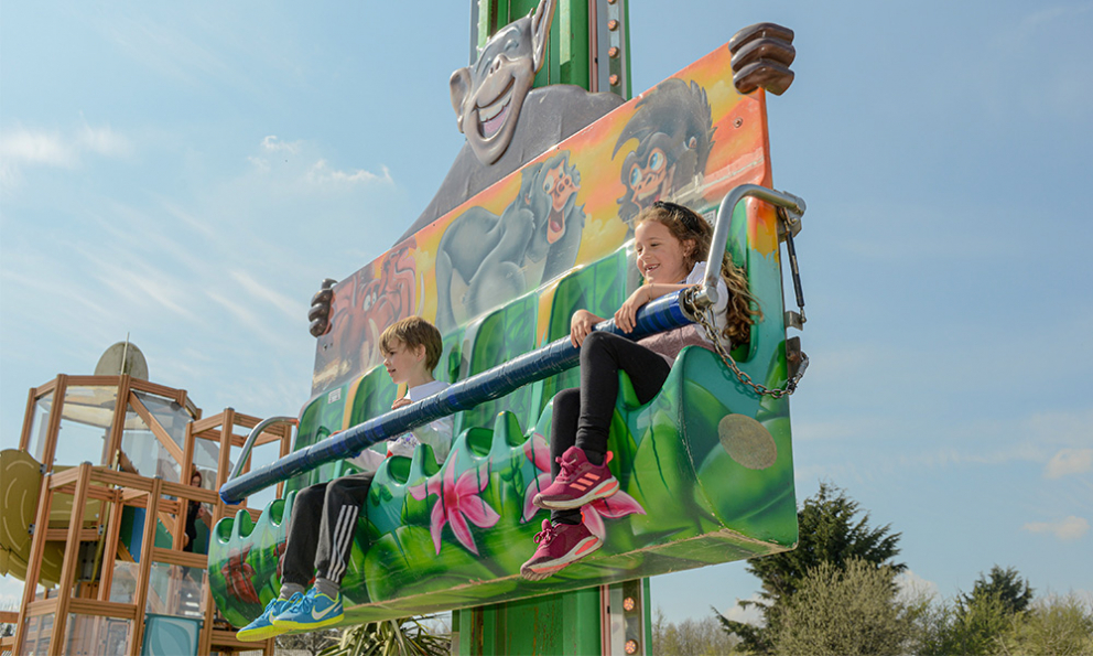 Children will love the NEW Monkey Drop ride at Lightwater Valley