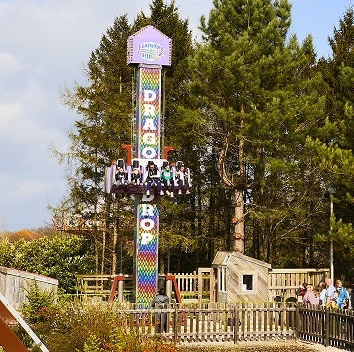 Trauma Tower at Lightwater Valley in Ripon, Yorkshire