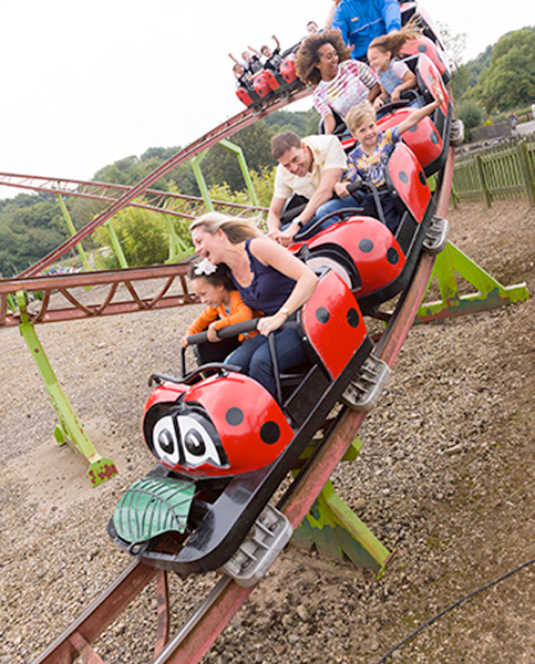 The Ladybird Coaster Ride at Lightwater Valley in Ripon, Yorkshire